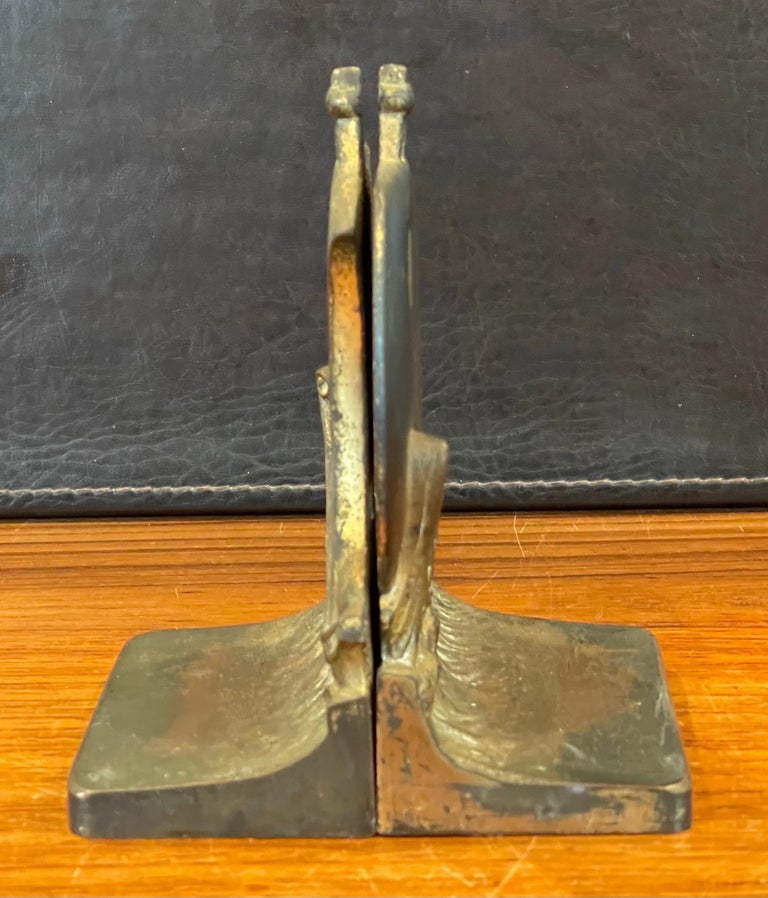 Pair of Bronze Wash "Viking Ship" Bookends by Bradley and Hubbard For ...