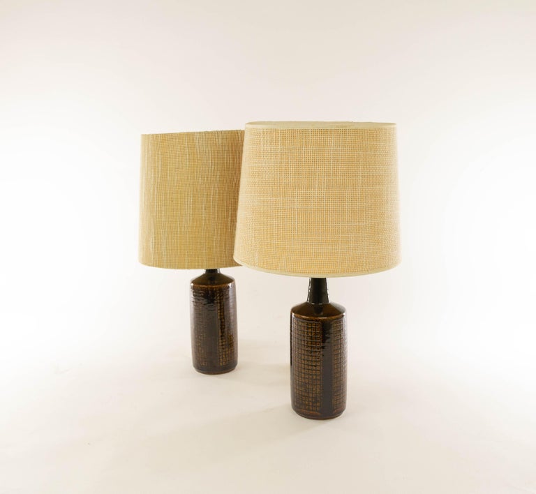 Pair of Brown DL/30 Table Lamps by Linnemann-Schmidt for Palshus, 1960s ...