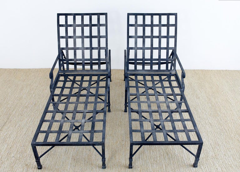 Pair of Brown Jordan Venetian Aluminum Chaise Lounges at 1stDibs