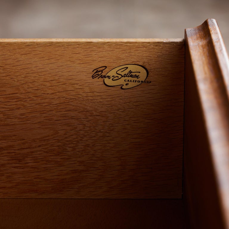 Pair of Brown Saltman Nightstands at 1stDibs
