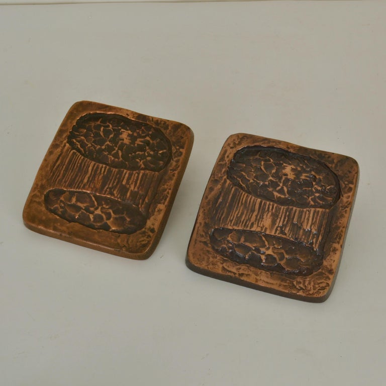 Architectural Square Abstract Bronze Push Pull Door Handle Pair For ...