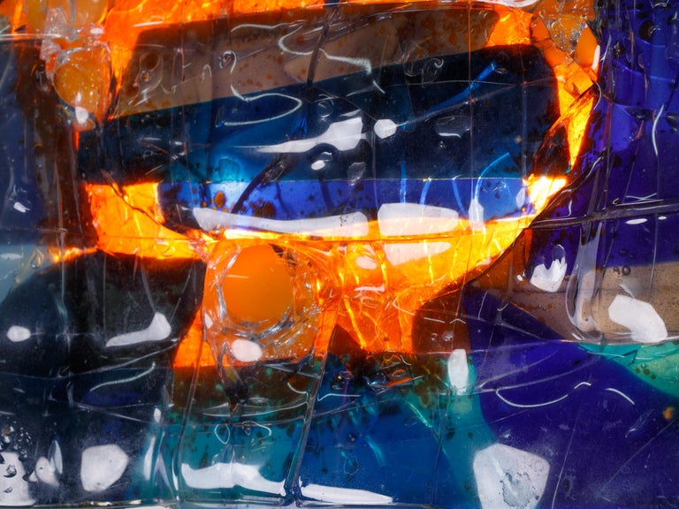 Pair of Brutalist Dutch Art Glass Wall Sconces by Studio Tetterode ...