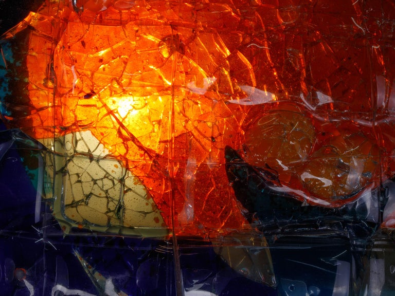 Pair of Brutalist Dutch Art Glass Wall Sconces by Studio Tetterode ...