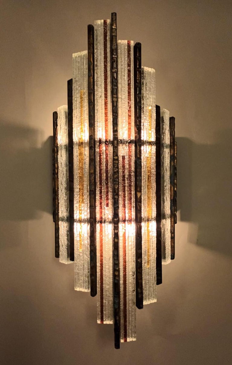 Pair of Brutalist Sconces by Marino Poccetti For Sale at 1stDibs