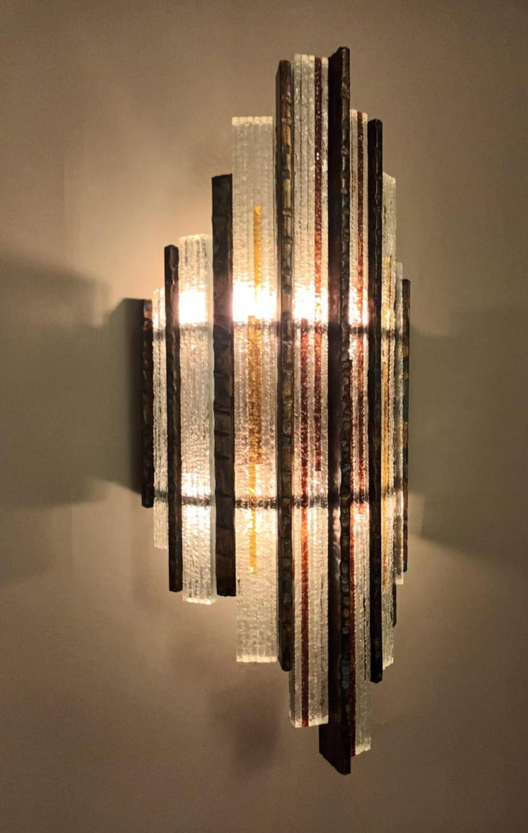 Pair of Brutalist Sconces by Marino Poccetti For Sale at 1stDibs