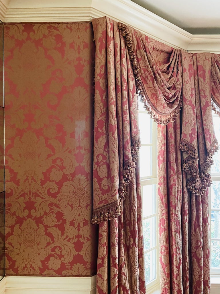 Pair of Burgundy Wall or Window Treatments, Curtains, Drapes ...