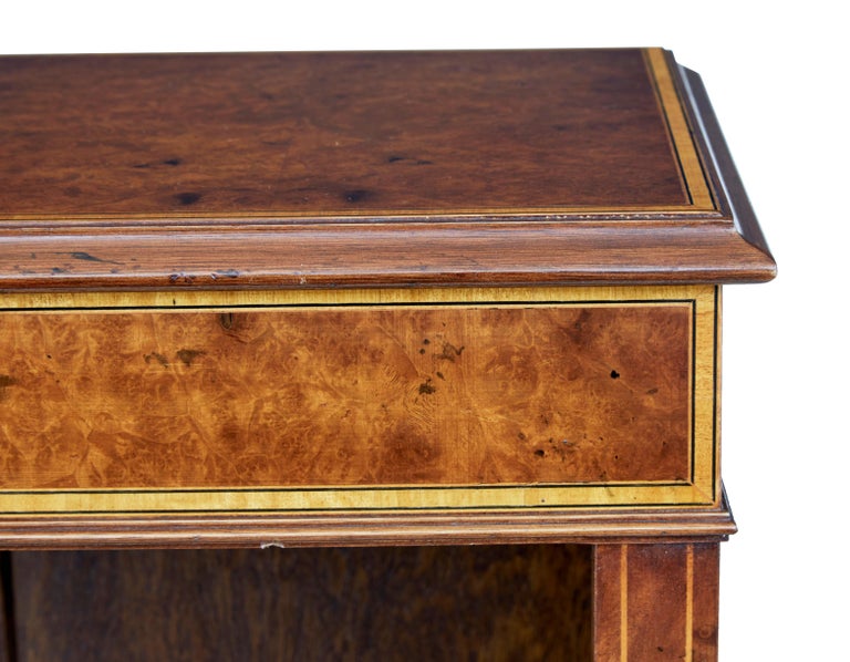 Pair of Burr Walnut Low Open Bookcases at 1stDibs