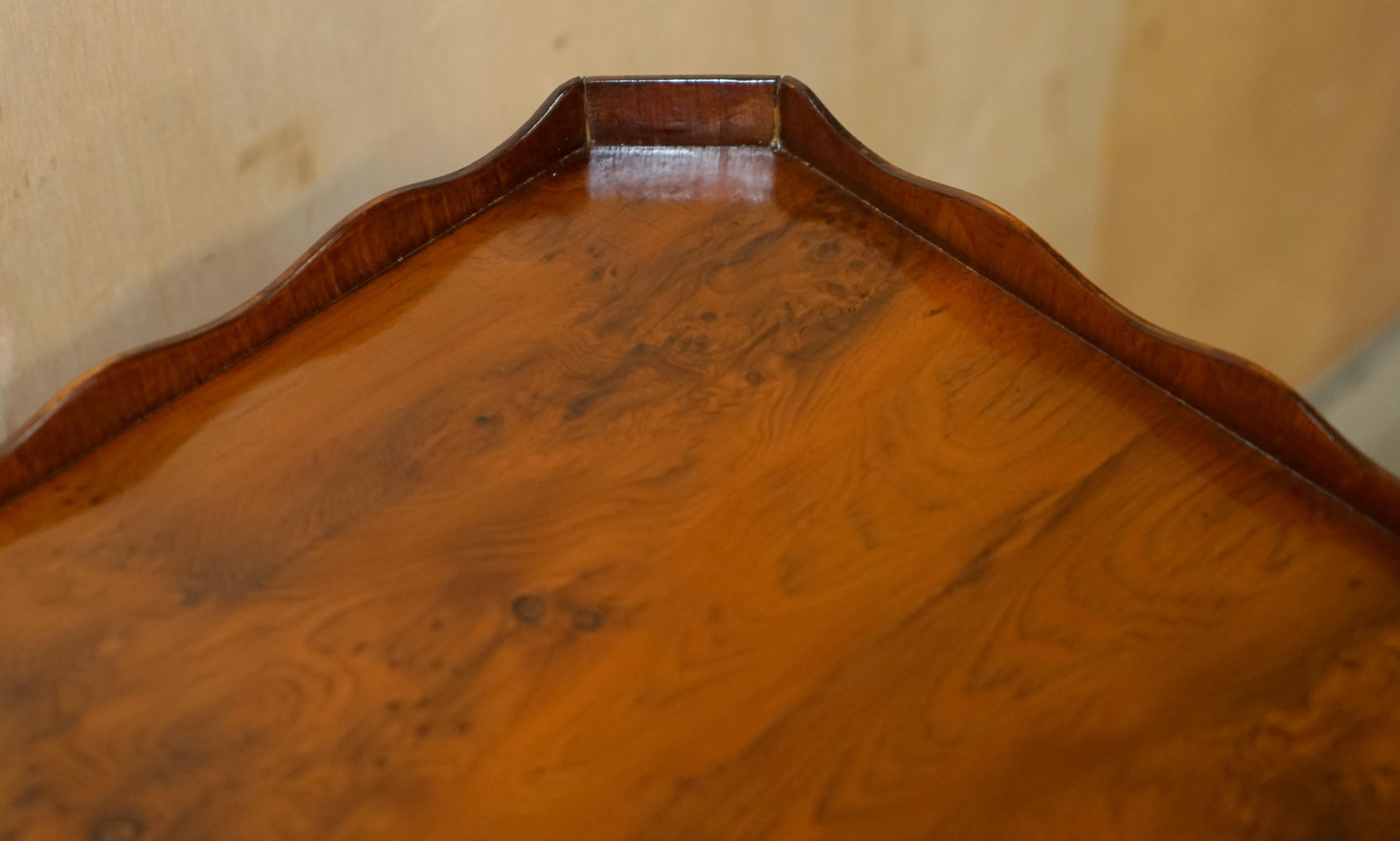 Pair of Burr Yew Wood Bevan Funnell Side Tables with Hidden Drawers ...