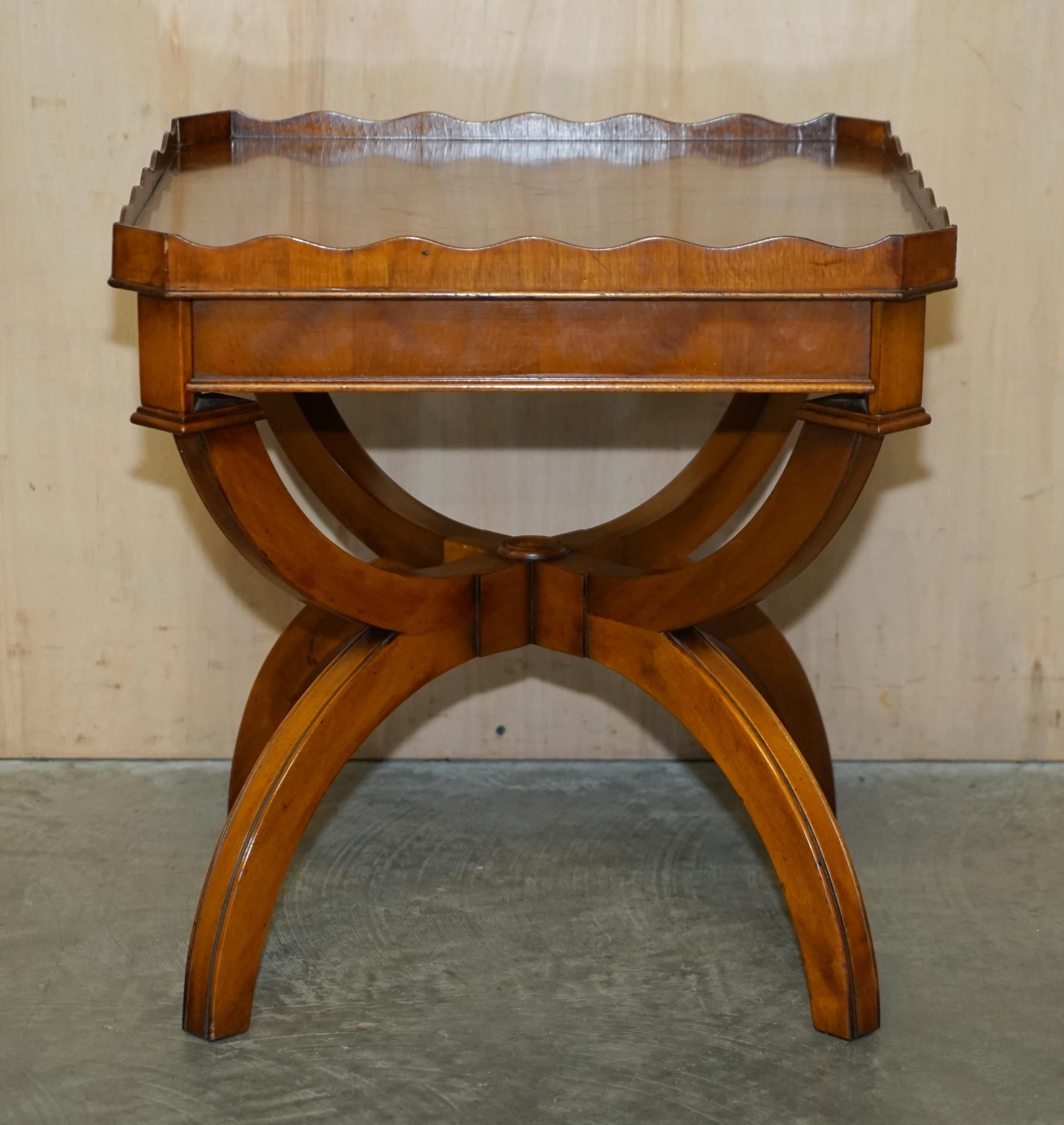 Pair of Burr Yew Wood Bevan Funnell Side Tables with Hidden Drawers ...