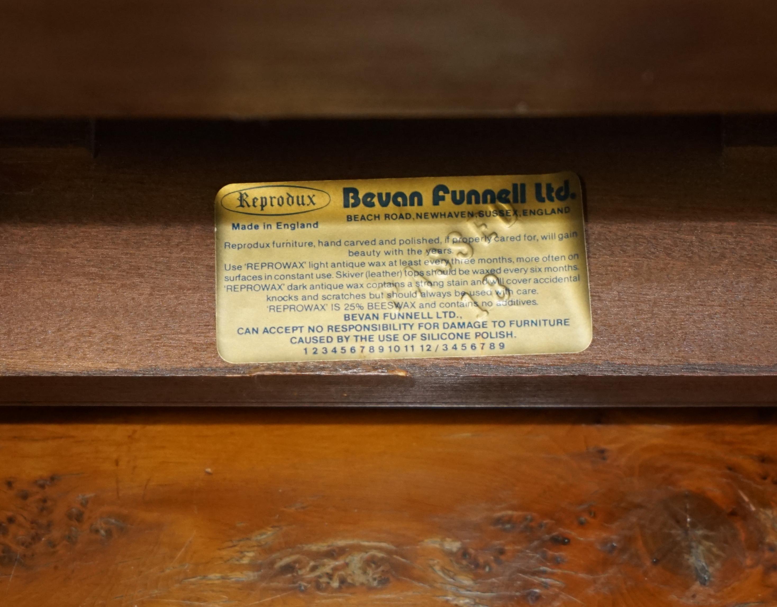 Pair of Burr Yew Wood Bevan Funnell Side Tables with Hidden Drawers ...