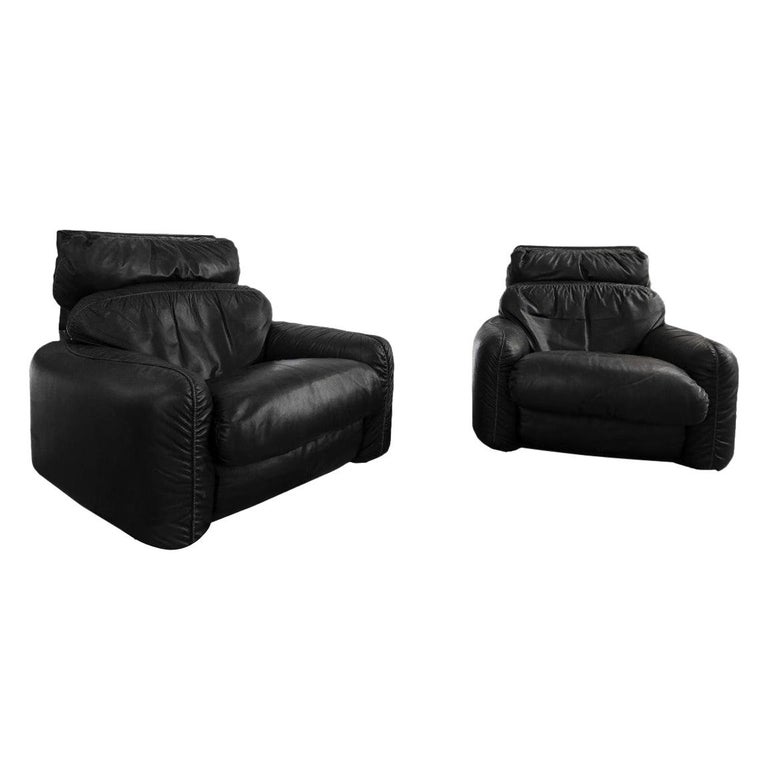 Pair of Busnelli Armchairs, Italy, 1980s at 1stDibs