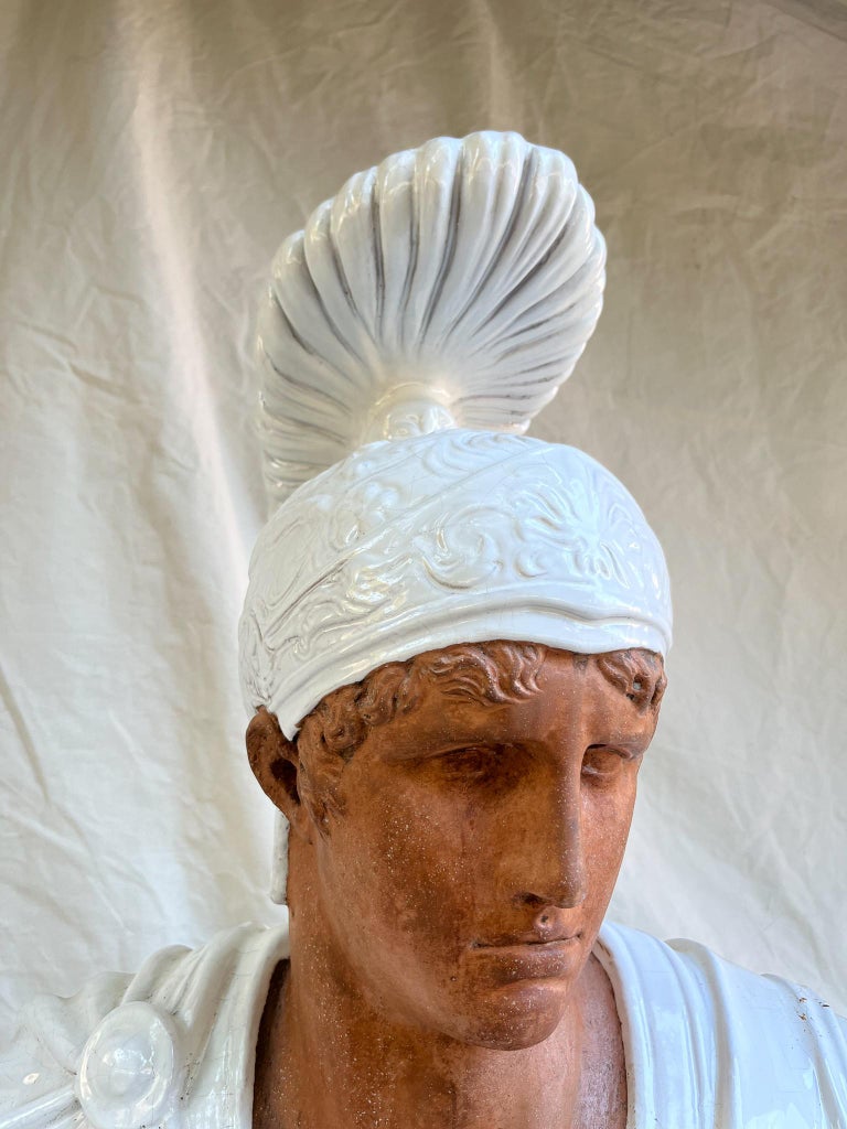 Pair of Busts of Emperors Marcus Aurelius and Augustus in terracotta at ...