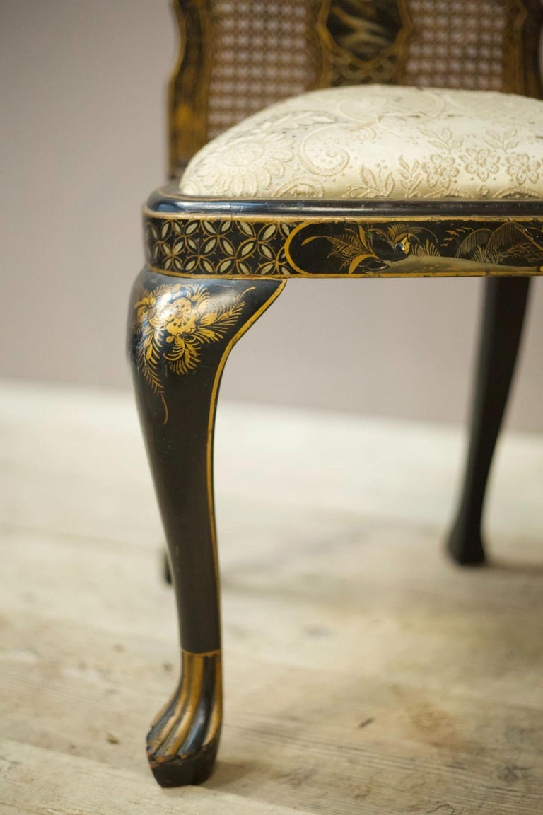 Pair of circa 1900 Chinoiserie Side Chairs For Sale at 1stDibs