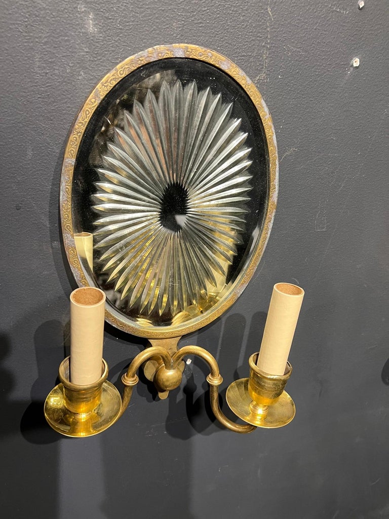 Pair of Caldwell Mirrored Sconces, Circa 1920s For Sale at 1stDibs