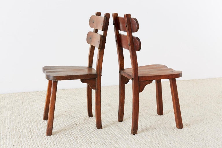 Pair of California Rancho Monterey Dining Chairs at 1stDibs
