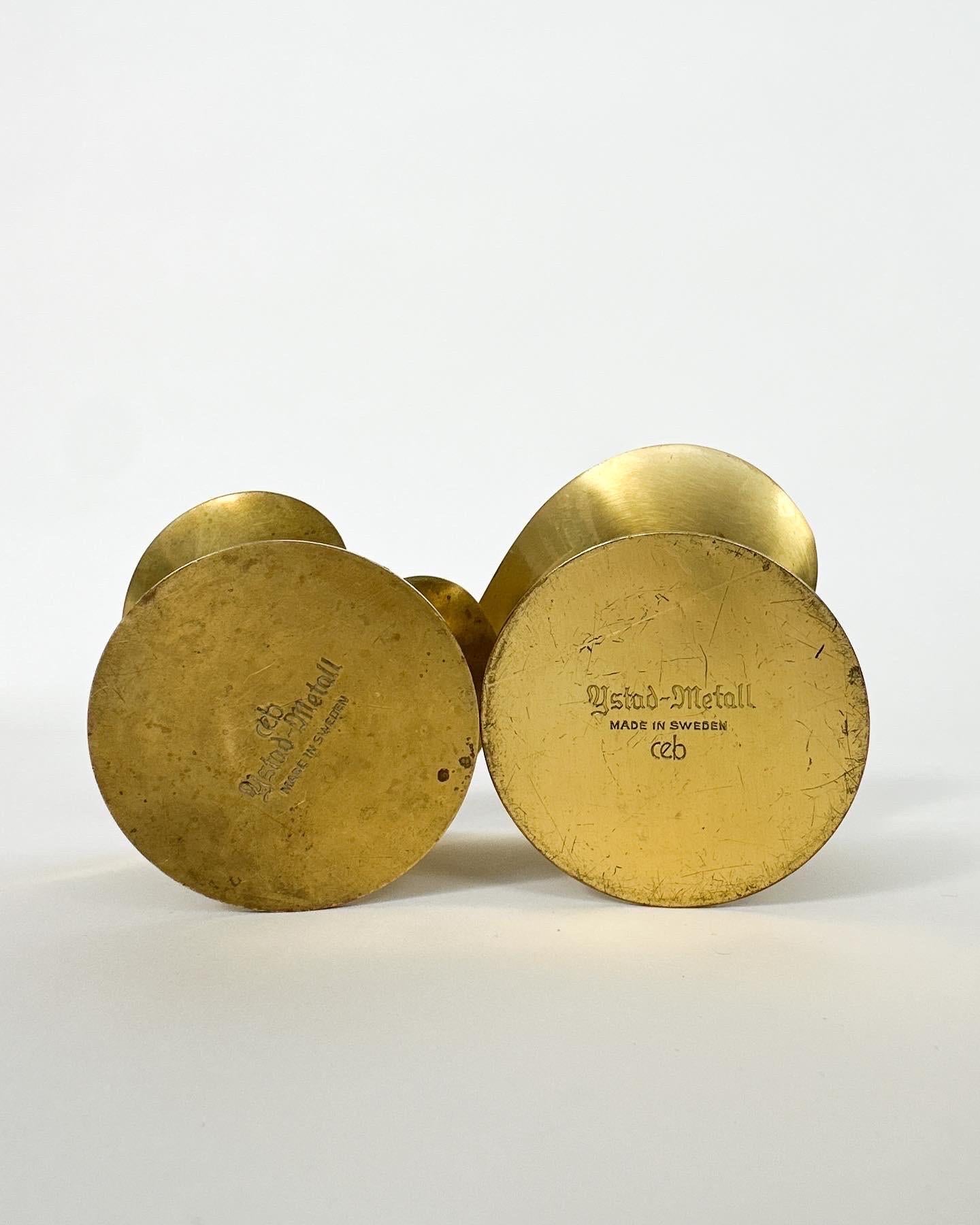 Pair of Calla Lily Candle Holders Carl Einar Borgström Brass Ystad ...