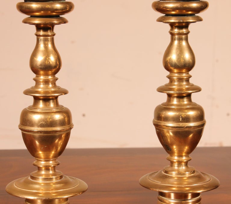 Pair of Candlesticks in Bronze, Italy, circa 1600 For Sale at 1stDibs