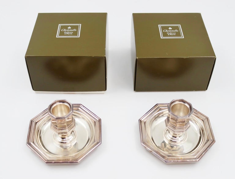 Pair of Candlesticks, Maison Christofle, 20th Century For Sale at 1stDibs