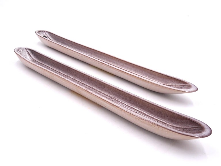Pair of "Canoe" Ceramic Centerpieces/Overstands, Alessio Tasca 1970s ...