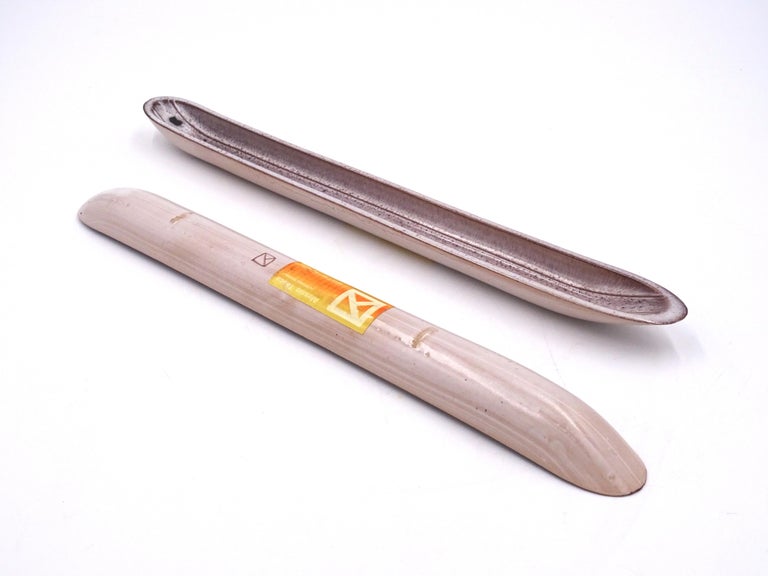 Pair of "Canoe" Ceramic Centerpieces/Overstands, Alessio Tasca 1970s ...