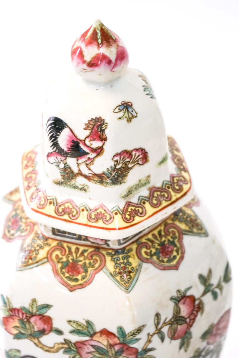 Pair of Canton Porcelain Jars, circa 1950 For Sale at 1stDibs
