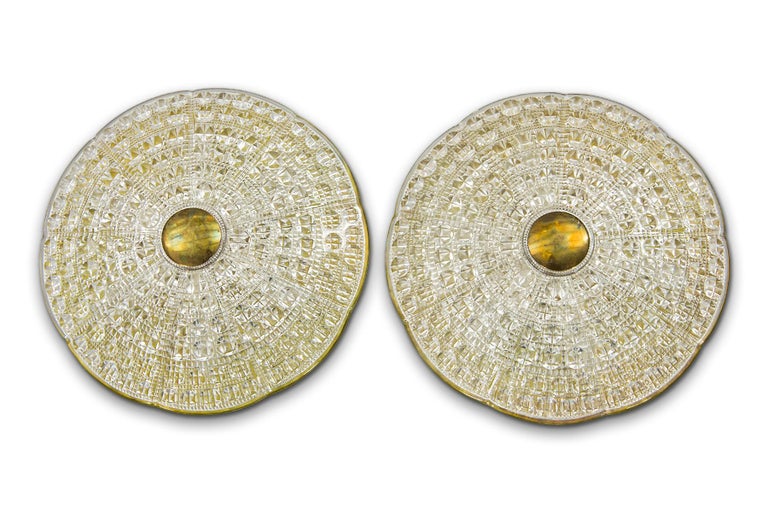 Pair of Carl Fagerlund Brass and Orrefors Glass Wall Sconces For Sale ...