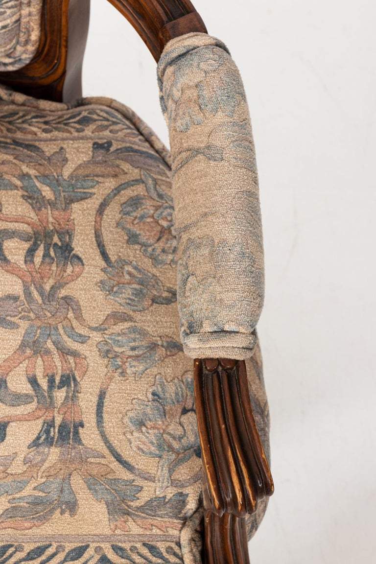 Pair of Carved French Rococo Style Armchairs at 1stDibs