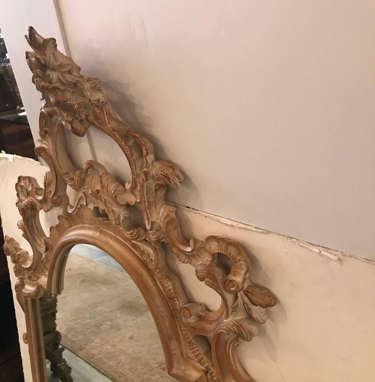Pair of Carved Italian Rococo Mirrors For Sale at 1stDibs