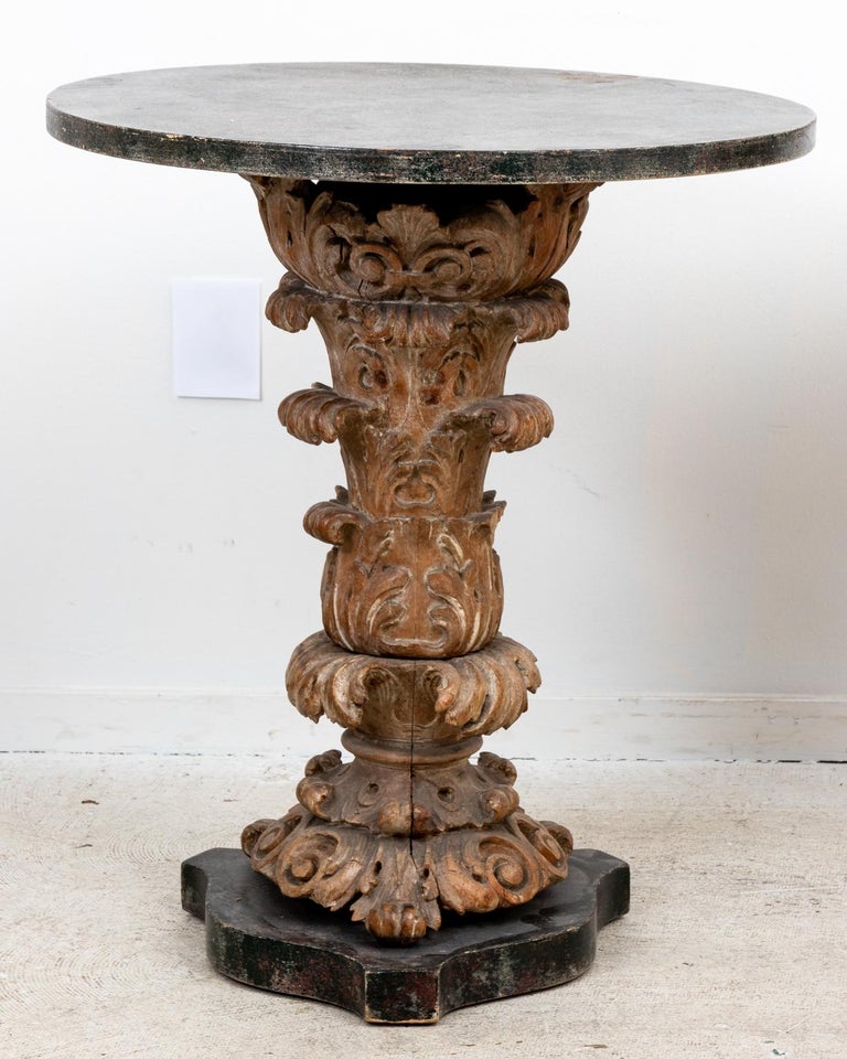 Pair of Carved Lime Oak Tables For Sale at 1stDibs
