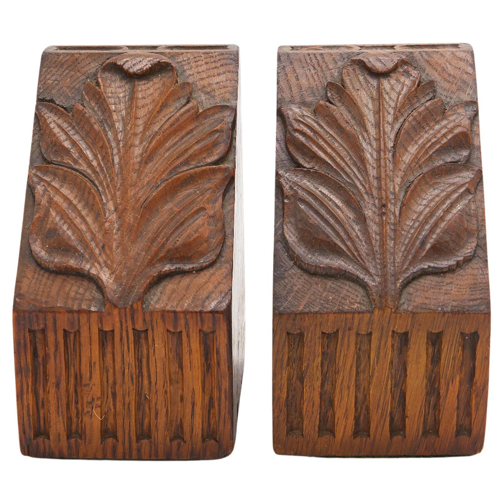 Pair of 19th Century Mythical Carved Walnut Sculptures for Bookends at ...