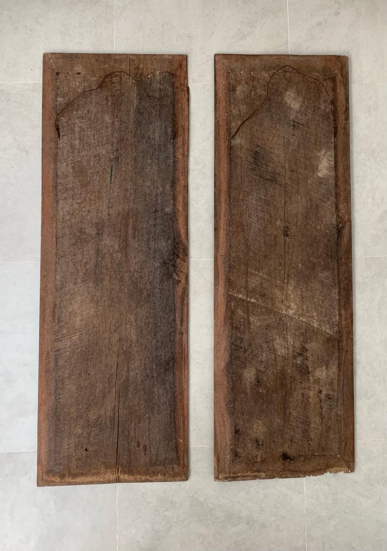 Pair of Carved Tribal Panels from Toraja House, Sulawesi, Indonesia, c ...