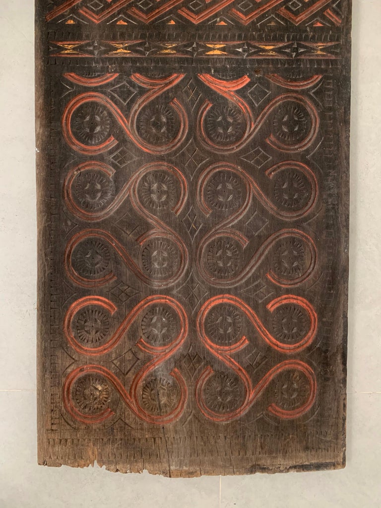 Pair of Carved Tribal Panels from Toraja House, Sulawesi, Indonesia, c ...