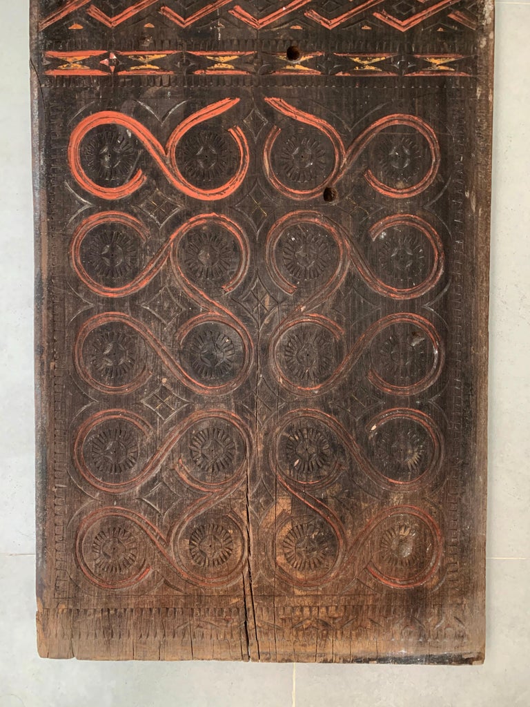 Pair of Carved Tribal Panels from Toraja House, Sulawesi, Indonesia, c ...