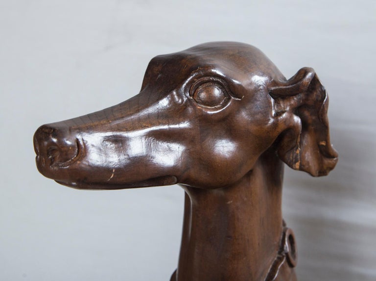 Pair of Carved Wood Dogs at 1stDibs | wood carved dogs