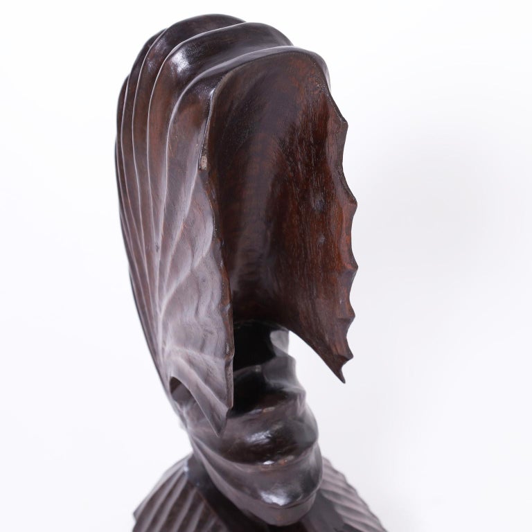 Pair of Carved Wood Nautilus Shells For Sale at 1stDibs