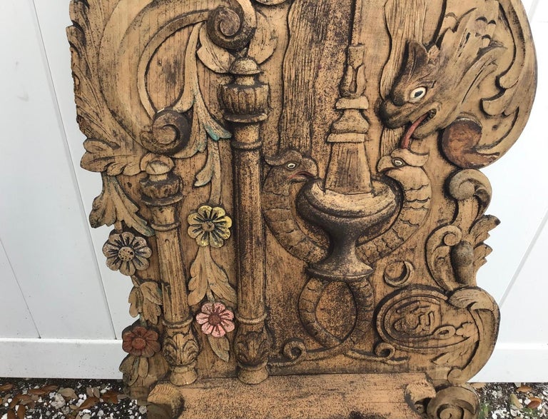 Pair of Carved Wood Wall Brackets or Turban Stands, Kavukluk at 1stDibs