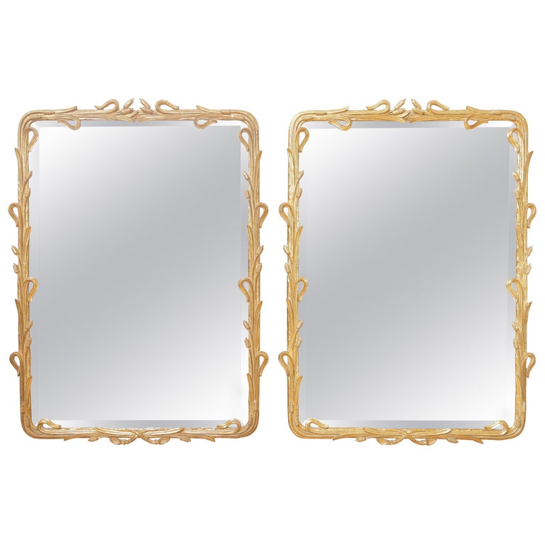 Pair of Carver's Guild Cat O' Nine Tails Mirrors at 1stDibs