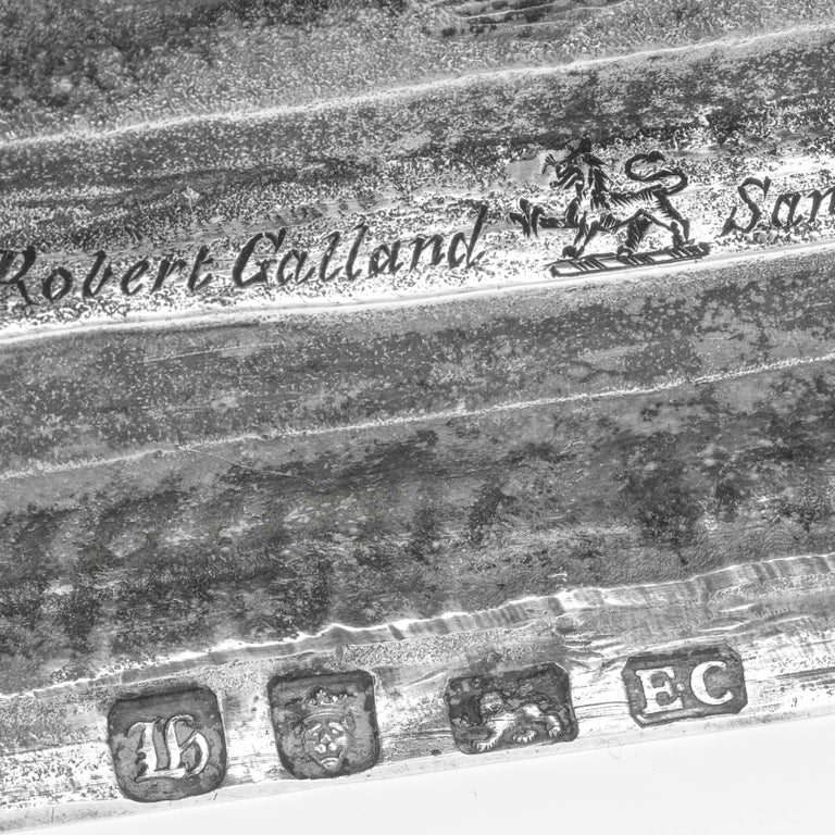 Pair of Cast George III Period Sterling Silver Candlesticks Elizabeth ...