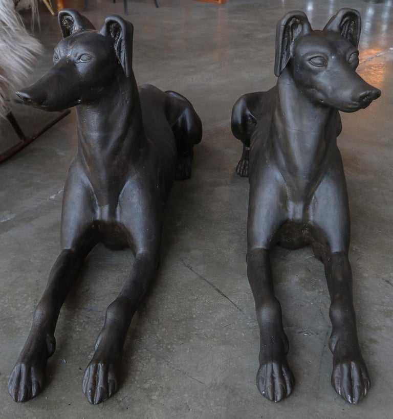 Pair of Cast Iron Greyhound Dog Statues at 1stDibs | cast iron ...