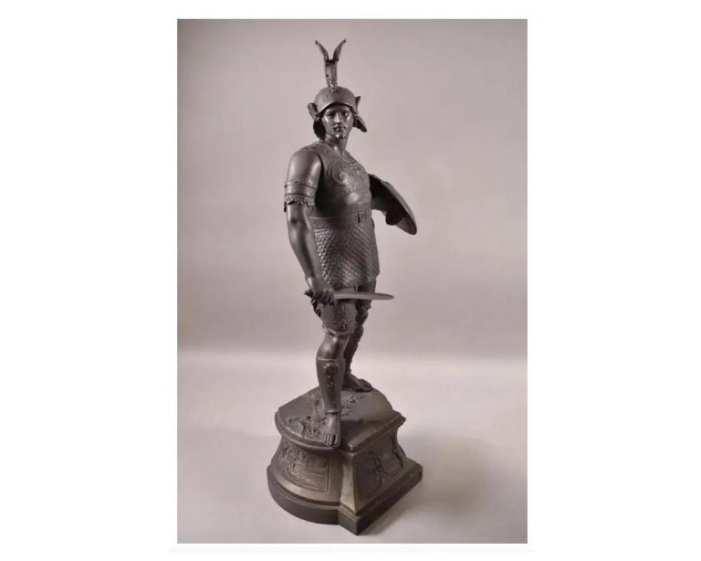 Pair of Cast Iron Roman Warriors Soldiers Figures, 19th Century For ...