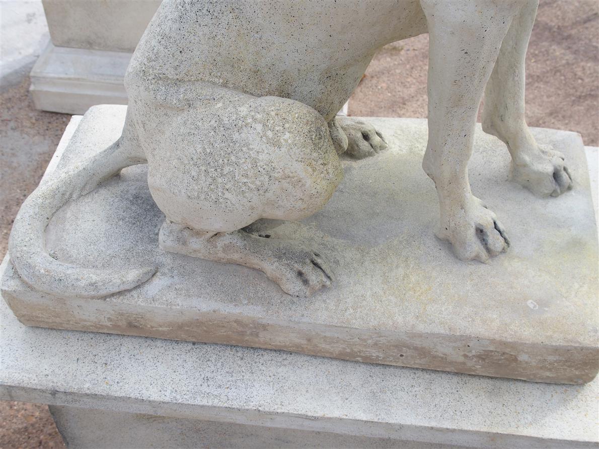 Pair of Cast Stone European Pointers on Pedestals after Jacquemart ...