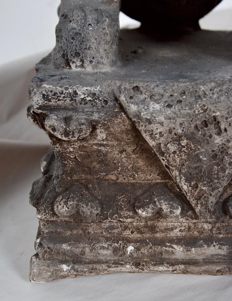 Pair of Cast Stone Foo Dogs, Firedogs For Sale at 1stDibs