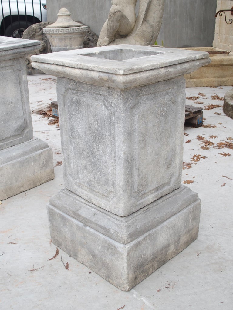 Pair of Cast Stone Garden Pedestals from Southern Italy For Sale at ...
