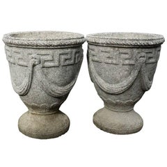 Bas Relief Cast Stone Oblong Planter with Castle and Crusaders at 1stdibs