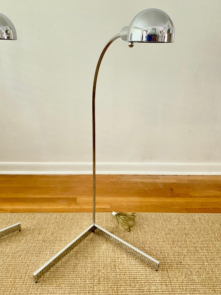 Pair of Cedric Hartman Chrome / Stainless Steel Floor Lamps For Sale at ...