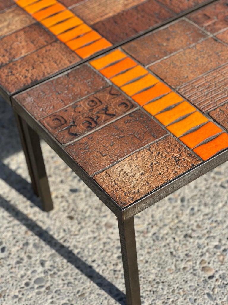 Pair of Ceramic Coffee Tables in Roger Capron Style, 1960 For Sale at ...