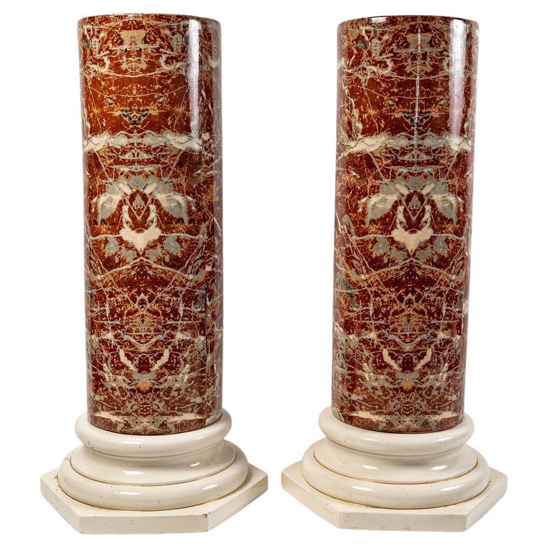 Pair of Ceramic Columns, Late 19th Century For Sale at 1stDibs