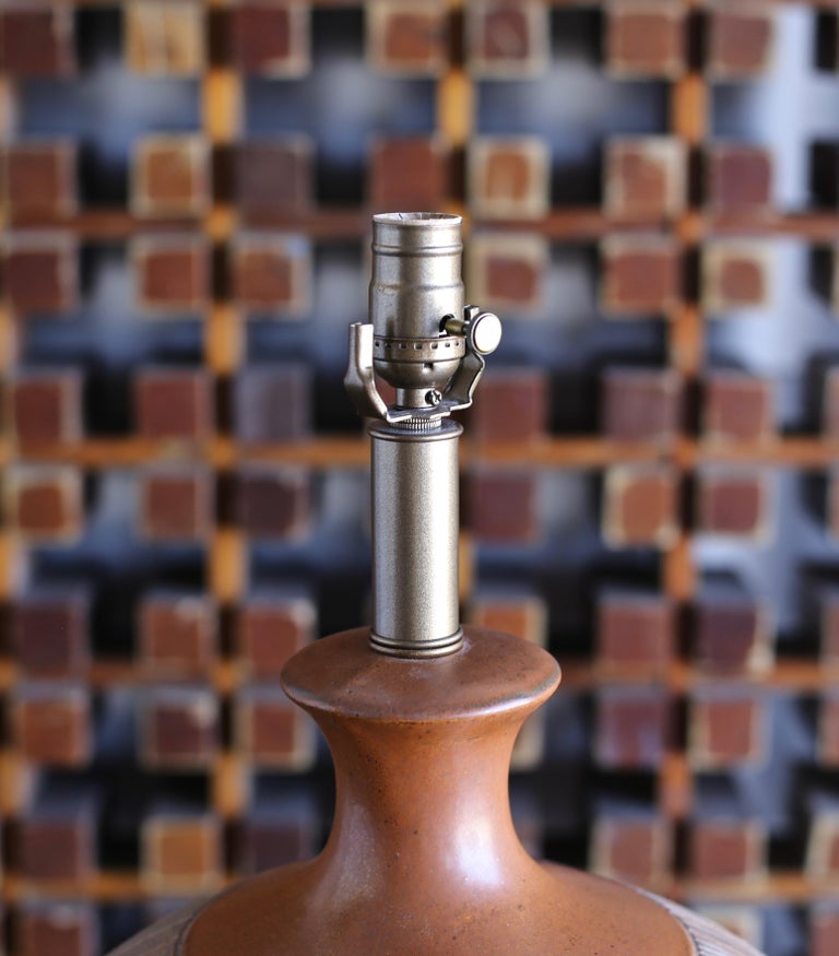 Pair of Ceramic Earthgender Lamps by David Cressey and Robert Maxwell ...