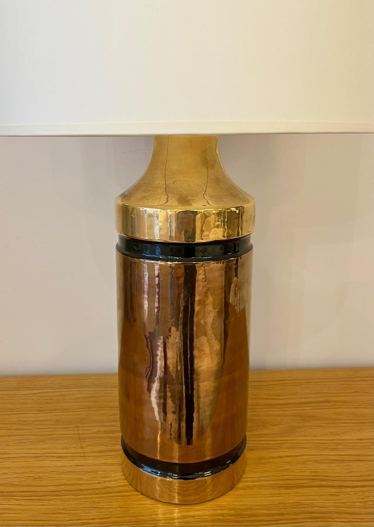 Pair of ceramic lamps by Bitossi For Sale at 1stDibs