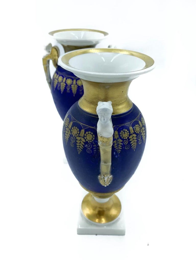 Pair of Ceramic Vases from the First Empire period 1810 For Sale at 1stDibs